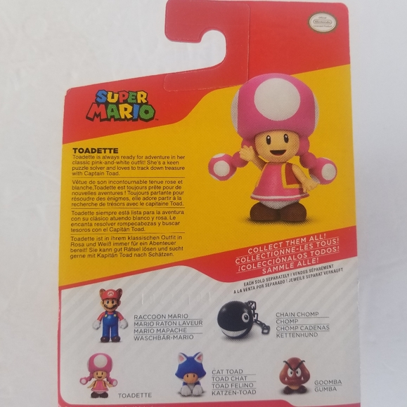 Toys | Super Mario Bros Toadette 25 Action Figure Jakks Pacific 222 ...